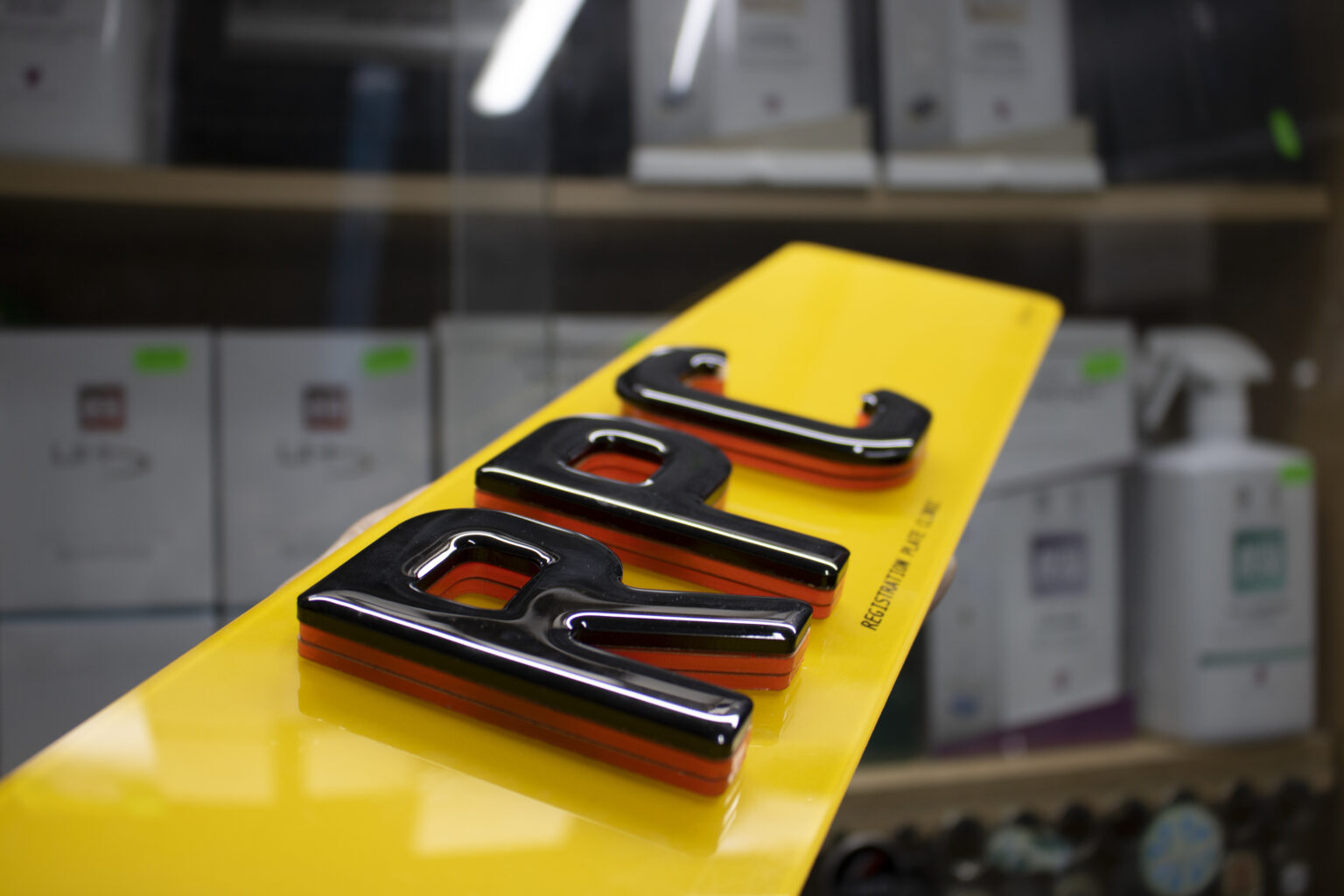 3D Black Gel EV Number Plate - registrationplateclinic.co.uk